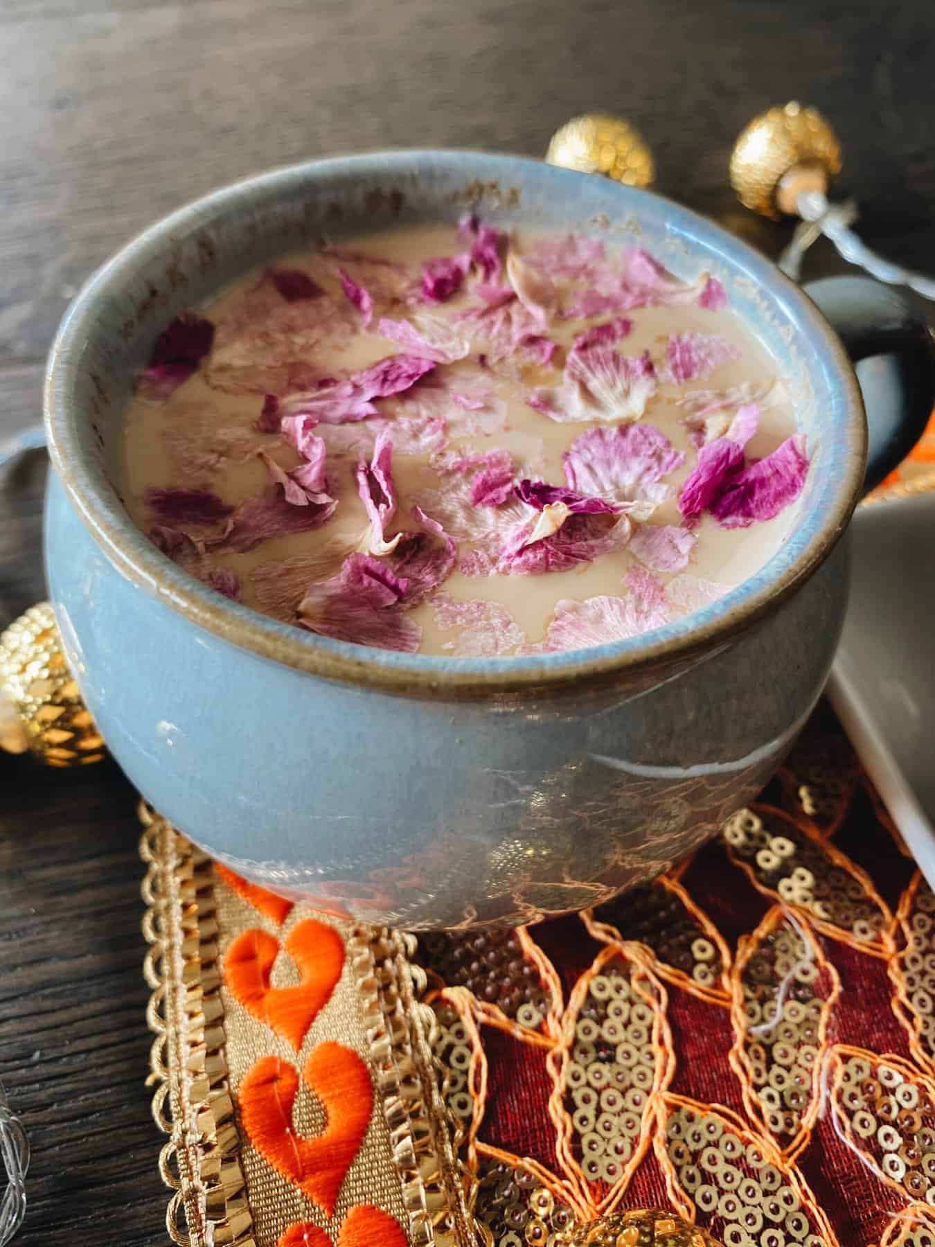 Rose Chai Latte - Shreya's Kitchen