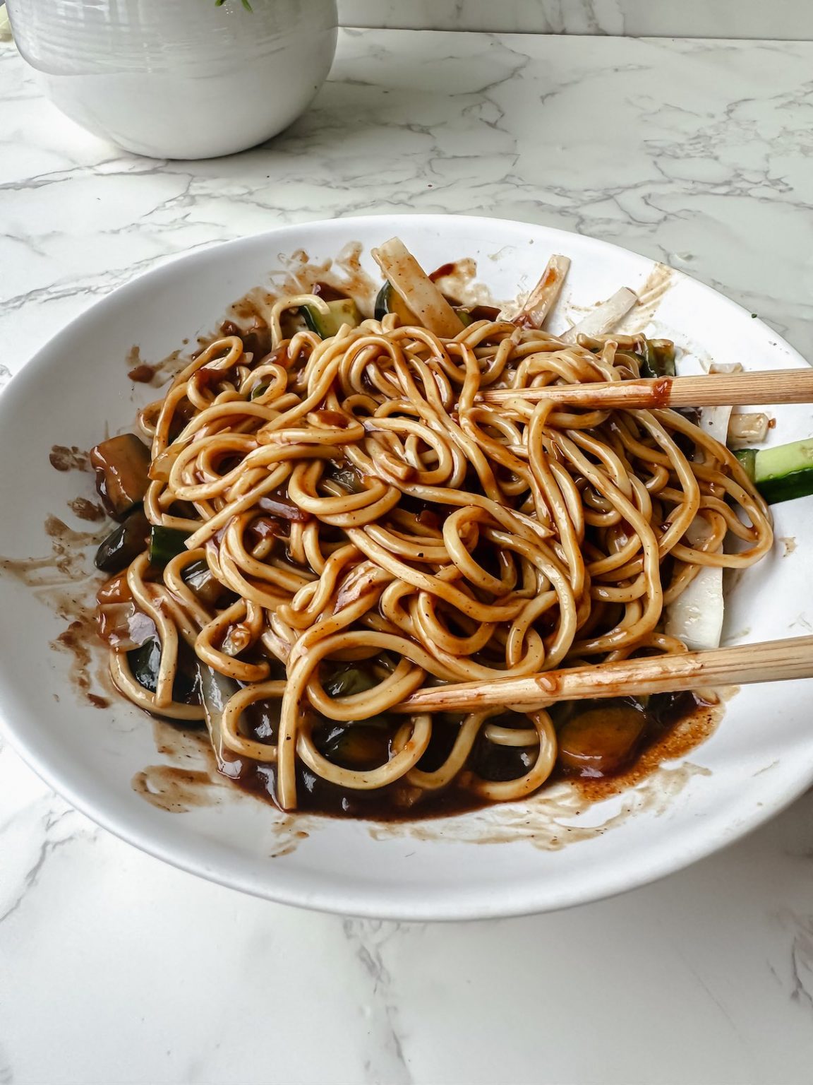 Vegan Jajangmyeon - Shreya's Kitchen