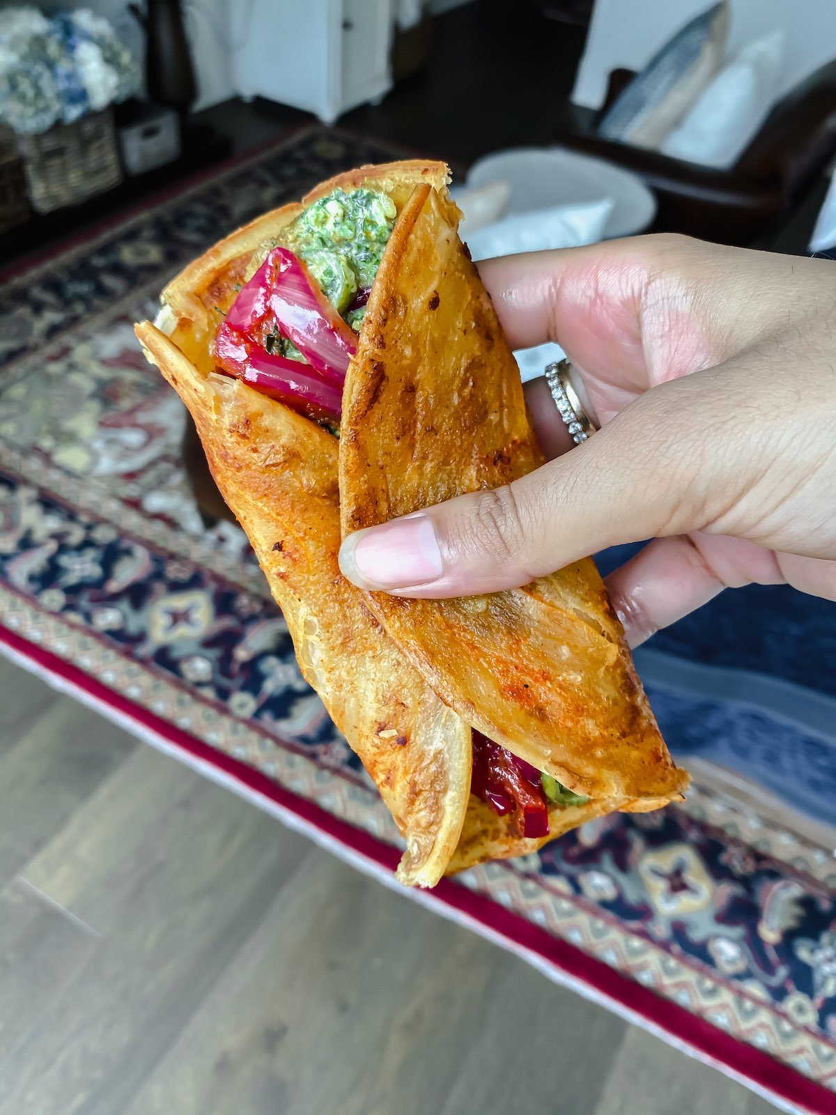 Easy Frankie Roll Recipe (Aloo) - Shreya's Kitchen