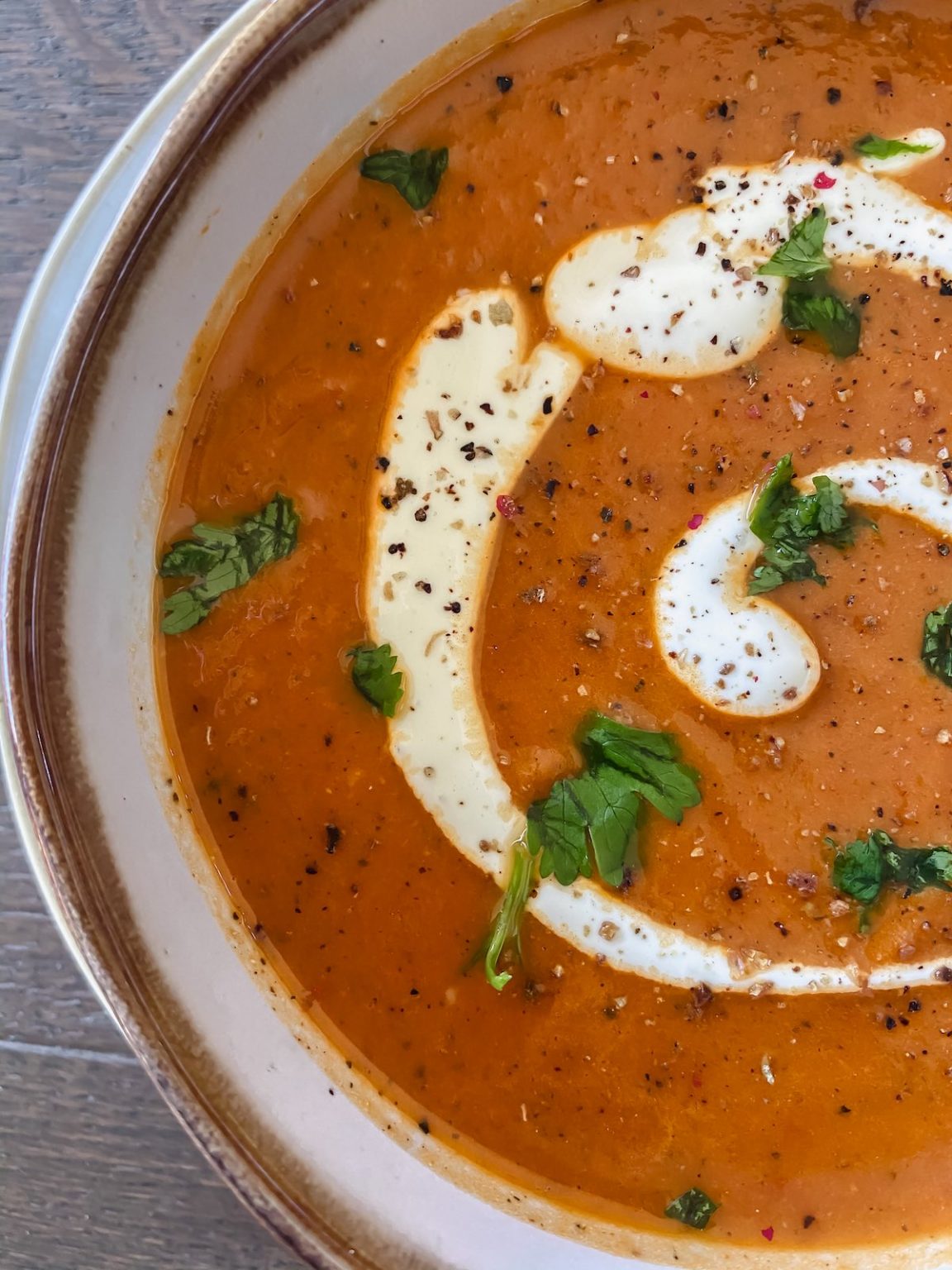 Creamy Tomato Basil Soup Shreyas Kitchen