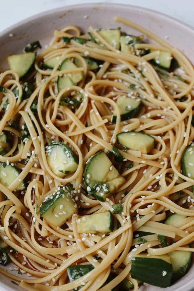 Cold Sesame Noodles - Shreya's Kitchen