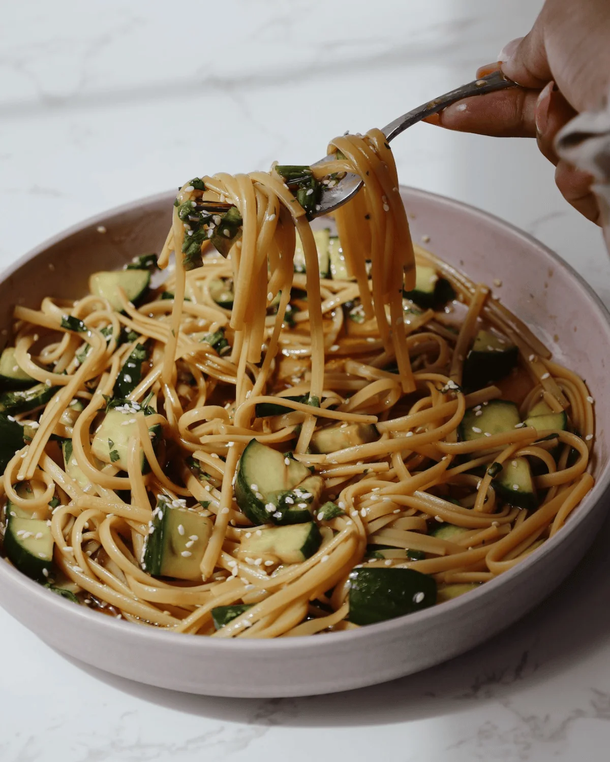 Cold Sesame Noodles - Shreya's Kitchen