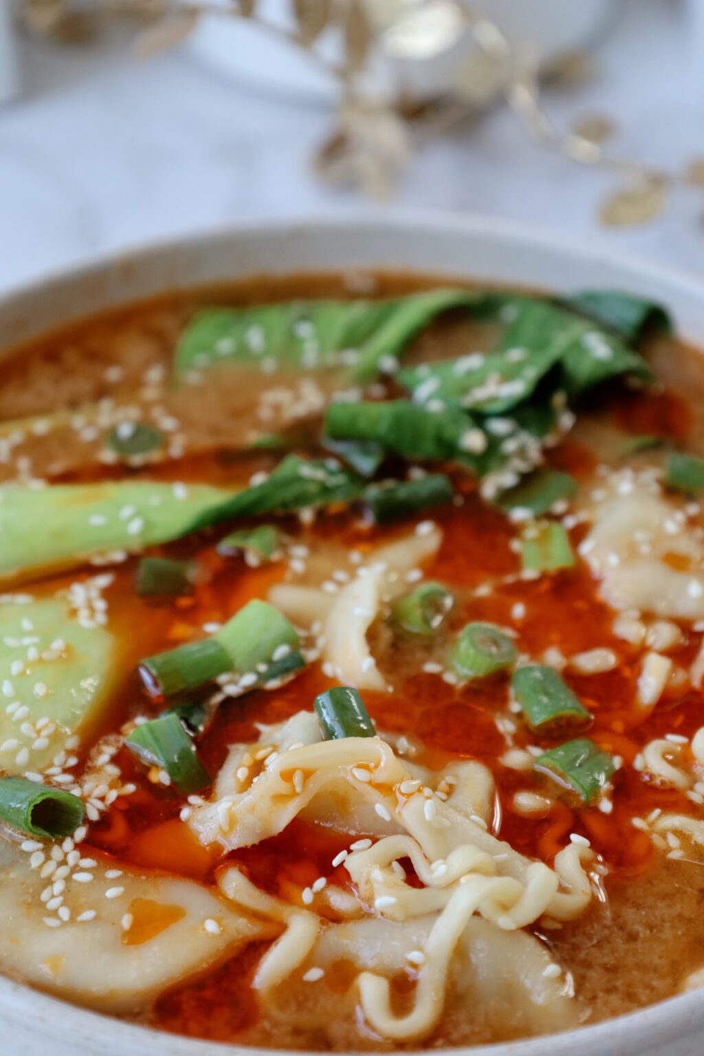 Dumpling noodle soup - Quick Meal Idea - Shreya's Kitchen