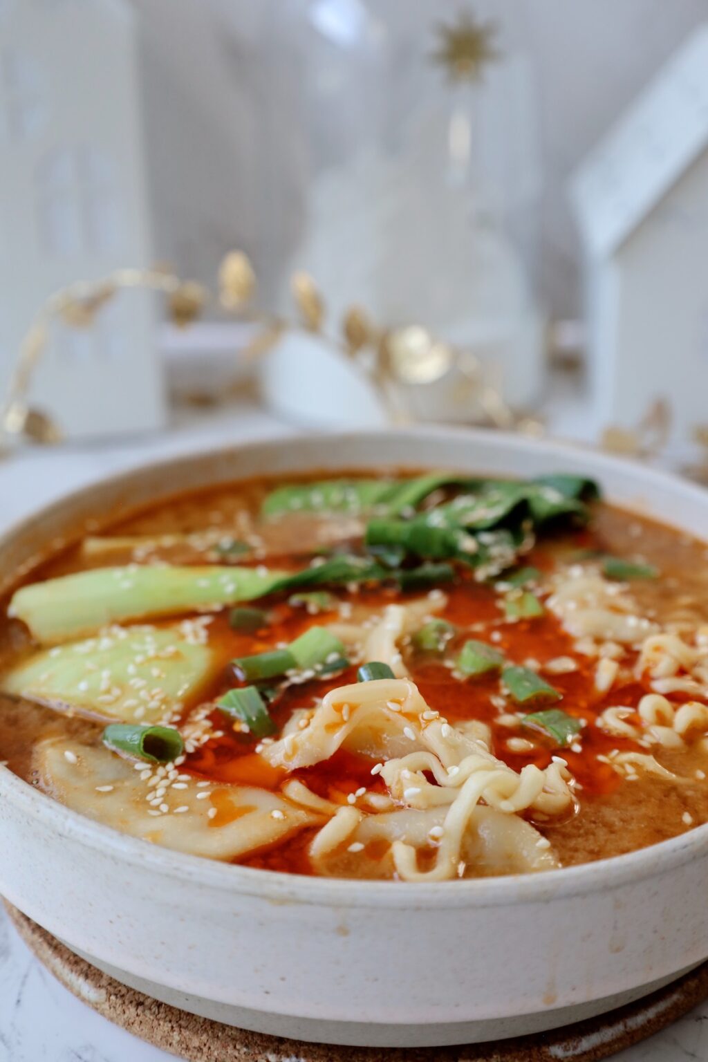 Dumpling noodle soup - Quick Meal Idea - Shreya's Kitchen