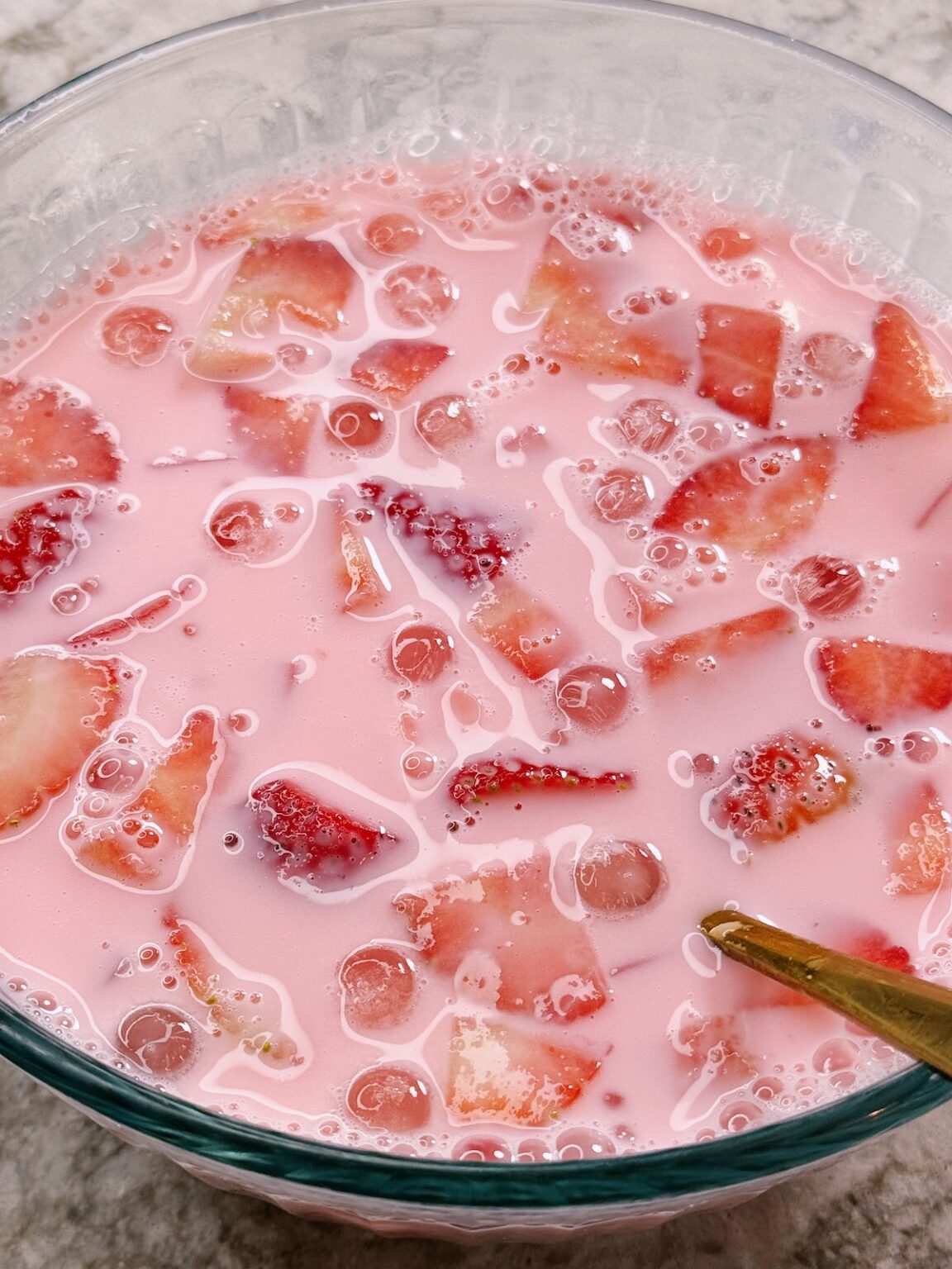 Strawberry Sago - Shreya's Kitchen