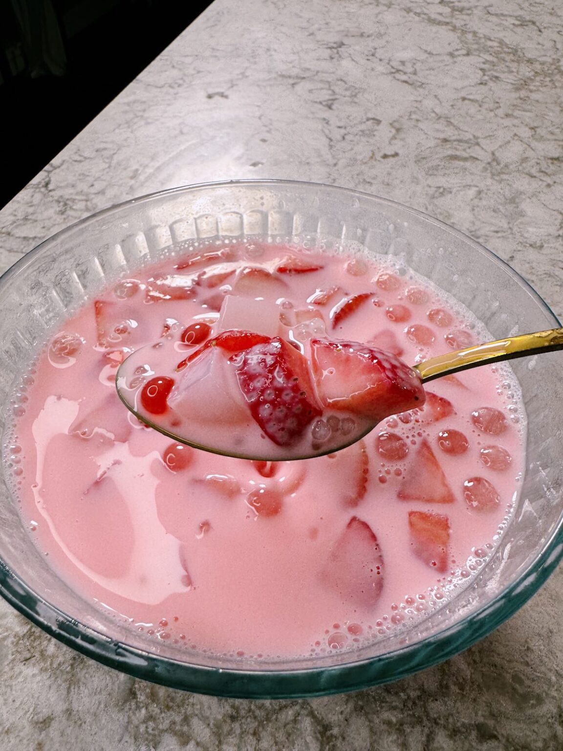 Strawberry Sago - Shreya's Kitchen