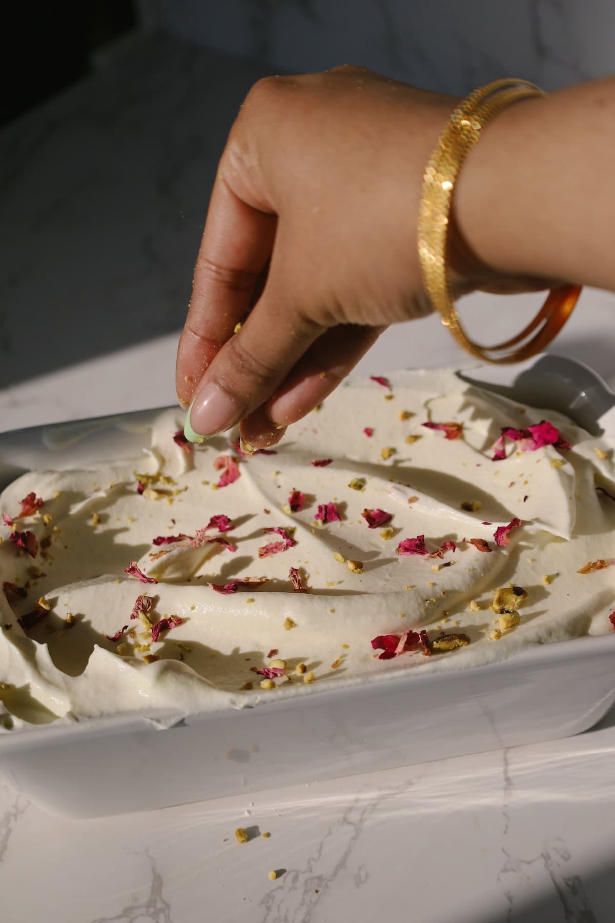 Quick Kulfi Recipe (Rose and Saffron Flavor) - Shreya's Kitchen