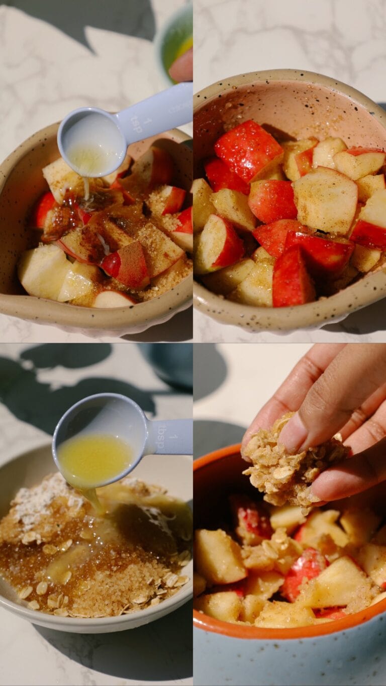Single Serving Apple Crisp (Super Easy Recipe!) - Shreya's Kitchen