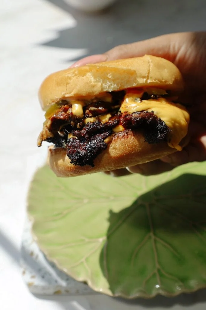 Vegetarian Smash Burger (With Oyster Mushrooms) - Shreya's Kitchen