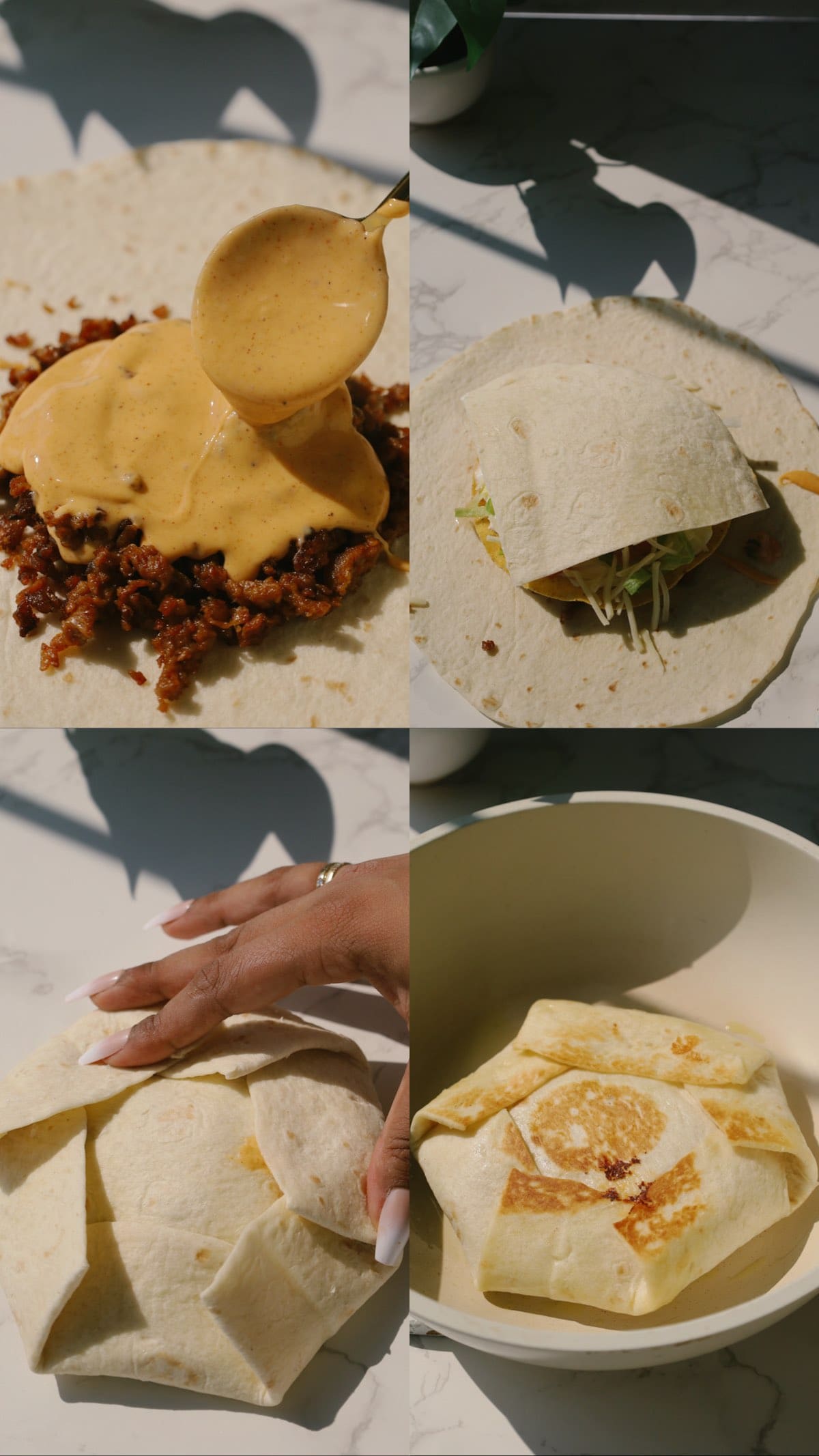 Crunchwrap Supreme Recipe (Vegetarian) - Shreya's Kitchen