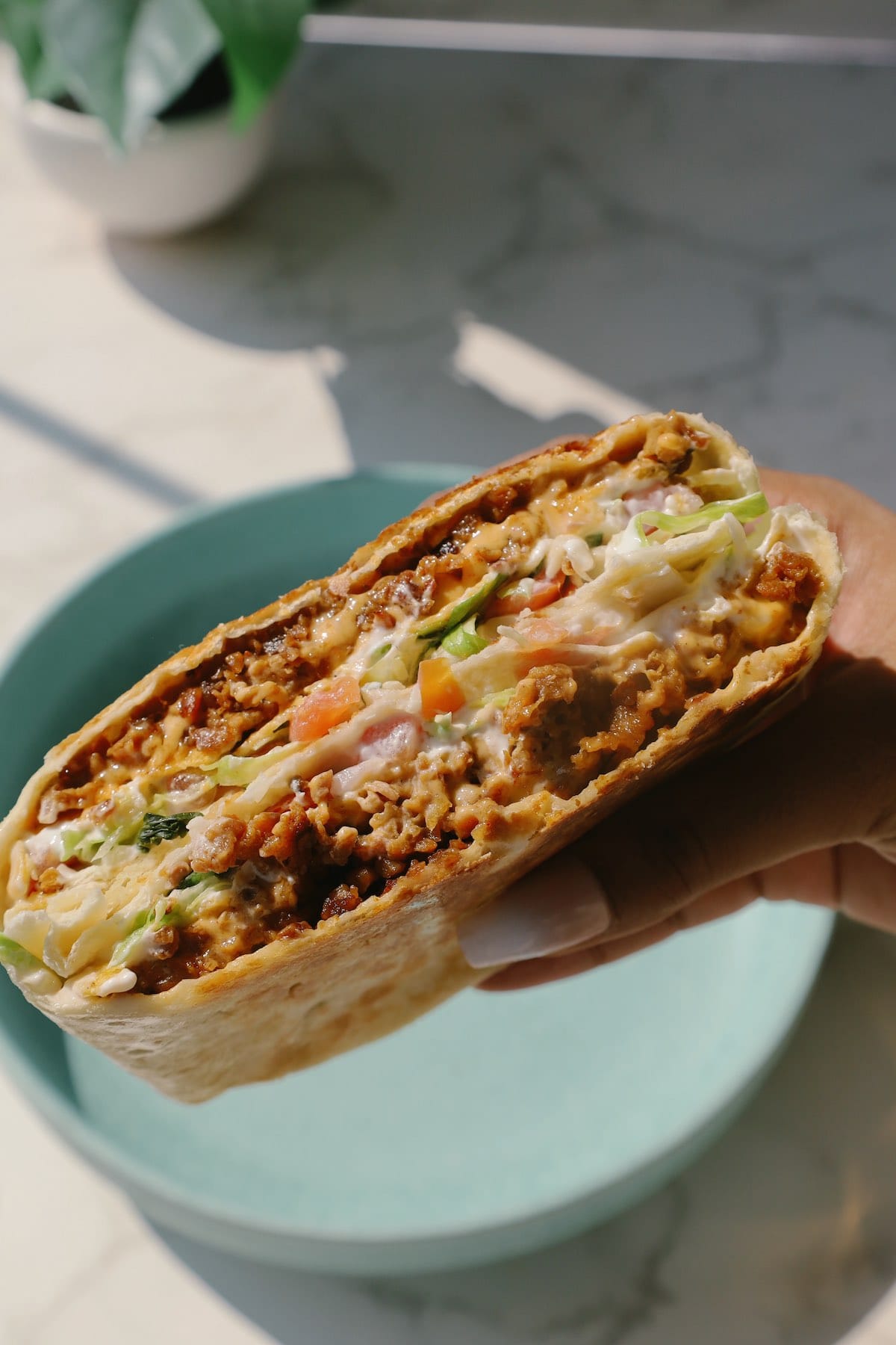 Crunchwrap Supreme Recipe (Vegetarian) - Shreya's Kitchen