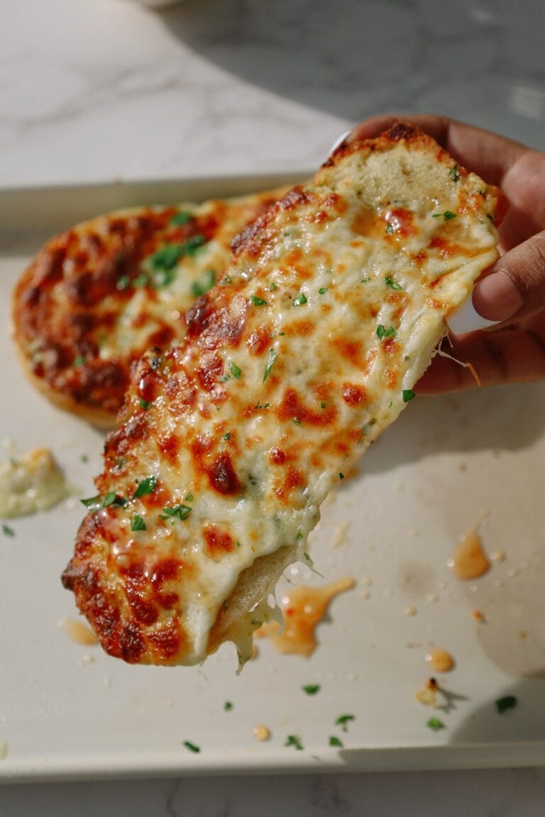 Easy Cheesy Garlic Bread Recipe - Shreya's Kitchen